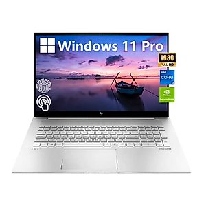 HP Envy 17.3" FHD Touchscreen Business Laptop, Intel Core i7-1165G7, Windows 11 Pro, 64GB RAM, 2TB SSD, Backlit Keyboard, GeForce MX450, Long Battery Life, Durlyfish