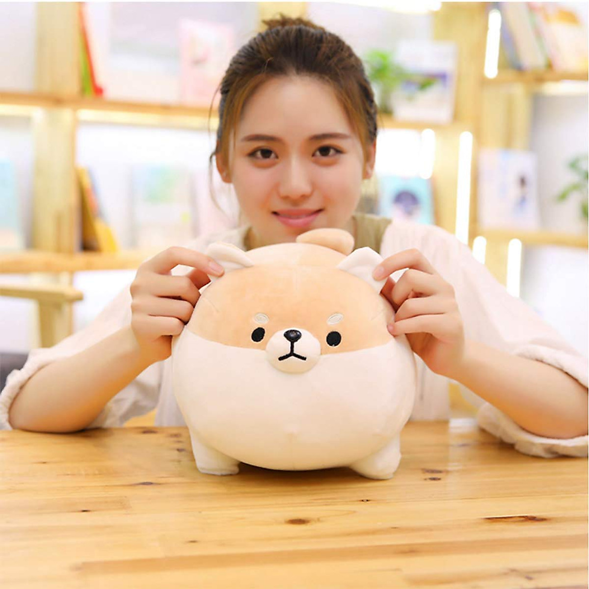 OUKEYI Stuffed Animal Shiba Inu Plush Dog Toy Anime Corgi Kawaii Plush Soft Pillow, Plushies Shiba Inu Plush Plush Toy Pillows Doll Dog,Plush Toy Gifts for Girl Boy (16 inch)