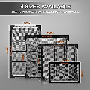 DEWALLIE Honeycomb Laser Bed, 17.32 x 17.32 x 0.87 inch Honeycomb Working Panel for CO2 Diode Laser Engraver Cutting Machine, Honeycomb Working Table for Fast Heat Dissipation and Smooth Edge Cutting