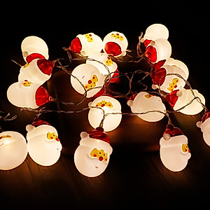 Apeso Christmas Lights, Snowman String Lights 10 ft 20 LED Battery Operated Fairy Lights, DIY Lights Decorations for Home, Garden, Patio Festival Party, Indoor and Outdoor Use (Santa Claus)