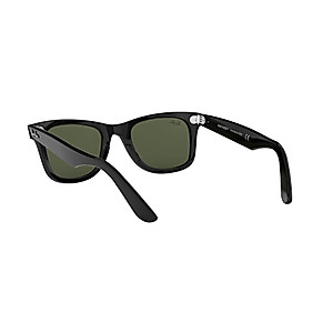 Ray-Ban RB2140 Original Wayfarer Sunglasses, Black/Green, 50 mm