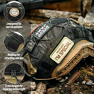 OneTigris Tactical Helmet Cover, Cloth Cover for Fast Helmet in Size M/L & Fast Bump Helmet in Size L/XL - ZKB06 No Helmet