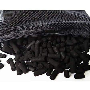 Aquapapa 1 lb Activated Charcoal Carbon Pellets in Free Mesh Media Bag for Aquarium Fish Pond Tank Canister Filter