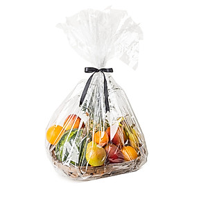 50 Pcs 18x30 Clear flat Cello/Cellophane Treat Bags for Gift Wrapping, Bakery, Cookie, Candies, Dessert, Gift Baskets, Presents, Weddings, Party Favors Packaging. (18x30)