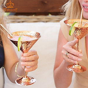 Copper straws – mini 5,5" (14 cm) size – set of 6 solid 100% copper drinking straws – you do not need a copper mug to feel the taste of your Moscow mule, Martini or lemonade