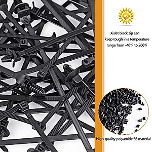 Xislet Universal Push Mount Cable Zip Tie Compatible with Cars Boat Trailer Polaris UTV Side By Side Jeep Wrangler Nylon Self Locking Cable Strap for Engine Bay Wire Harness Restraint Ties- 120 Pcs