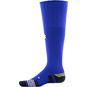 Under Armour Adult Soccer Performance Over-The-Calf Socks, 1-Pair, Royal/Black/White, Medium
