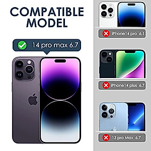 JDHDL [2+2 Pack Hydrogel Film Screen Protector for iPhone 14 Pro Max (NOT Glass) with Tempered Glass Camera Lens Protector, Soft TPU Transparent Protective Screen Protector Film(6.7")