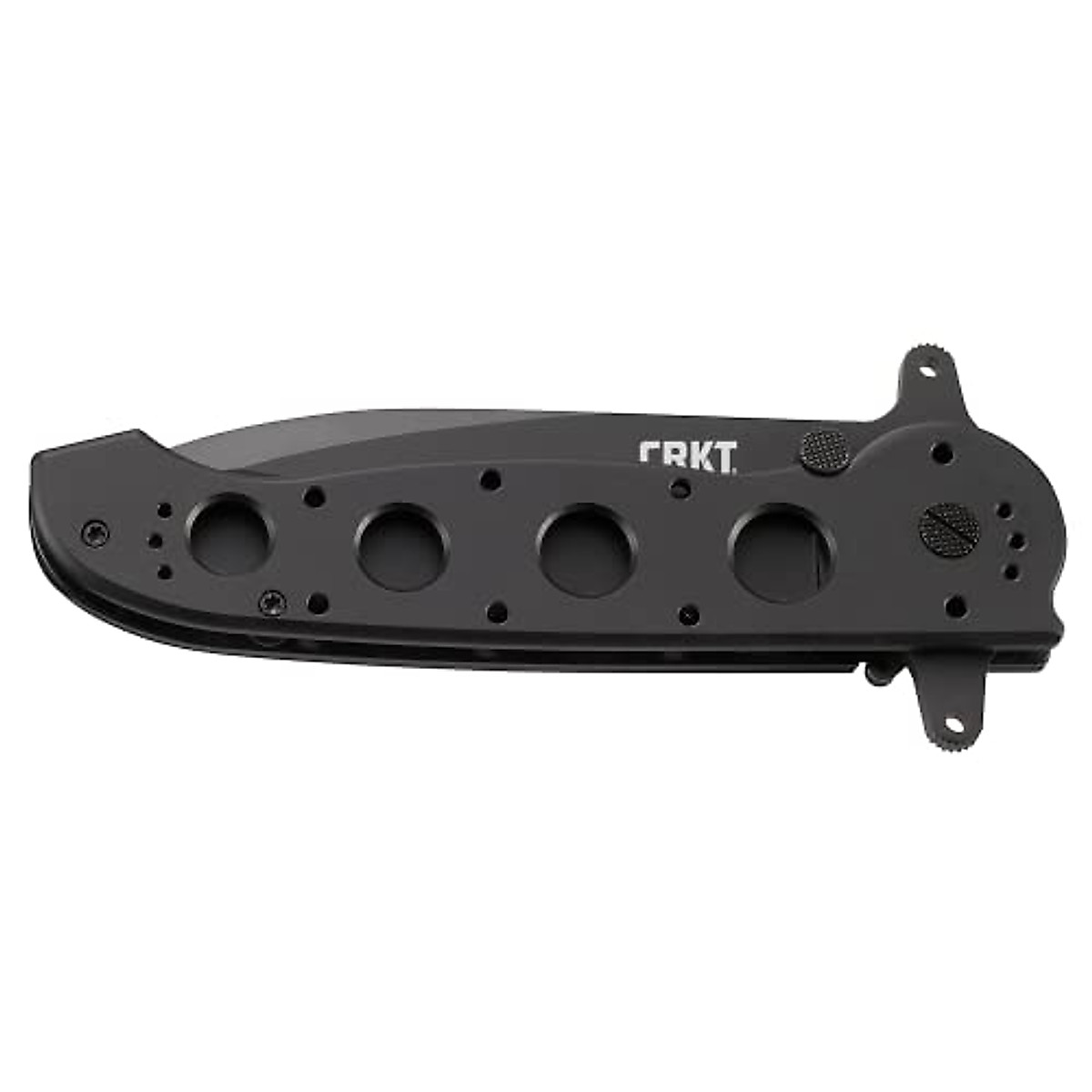 CRKT M21-14SF EDC Folding Pocket Knife: Special Forces Everyday Carry, Black Serrated Edge Blade, Veff Serrations, Automated Liner Safety, Dual Hilt, Aluminum Handle, Pocket Clip