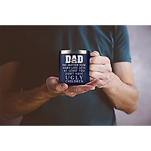 TEEZWONDER Gifts for Dad from Daughter Son, Laser Engraved Birthday Christmas Gifts for Dad, Best Papa, Grandpa for Fathers Day, Funny Insulated Coffee Mug 14oz