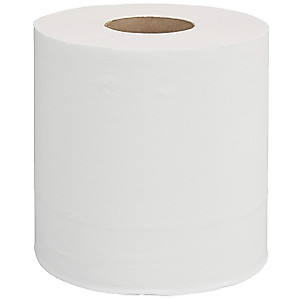 AmazonCommercial 2-Ply White Centerpull Centerfeed Paper Hand Towels(416969)|Bulk for Business|Perforated|Compatible with Universal Dispensers|FSC Certified|600 Towels per Roll(6 Rolls)(7.6 x 9 Sheet)