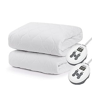 Sunbeam Restful Quilted Water Resistant Heated Mattress Pad - King