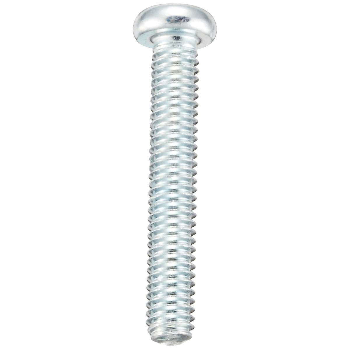 Small Parts Steel Pan Head Machine Screw, Zinc Plated, Meets JIS B1111, #2 Phillips Drive, M4-0.7 Thread Size, 25 mm Length, Fully Threaded, Imported (Pack of 25)