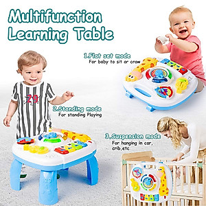 Subao Baby Musical Toys 6 to 12 Months Early Educational Activity Table for Toddlers 1-3 Learning Table Baby Boy Girls Toys 12-18 Months Best Birthday Gifts 9.6X8.6X6.0 Inches