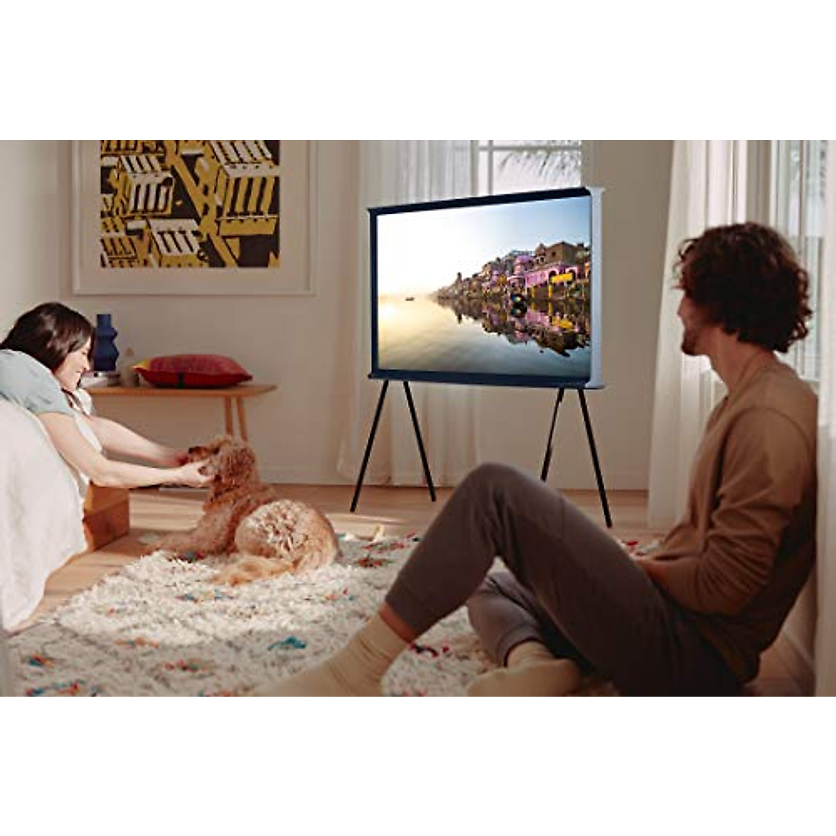 SAMSUNG 55-inch Class SERIF QLED Serif Series - 4K UHD Quantum HDR 4X Smart TV with Alexa Built-in (QN55LS01TAFXZA, 2020 Model)