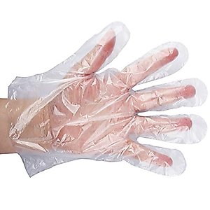 BYMORE 1200 Pcs Disposable Plastic Gloves Bulk, BPA & Latex Free Poly Gloves for Kitchen Food Handling Cooking Cleaning