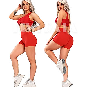 KIWI RATA Booty Shorts for Women High Waisted Yoga Shorts Sexy Butt Lift Spandex Workout Leggings