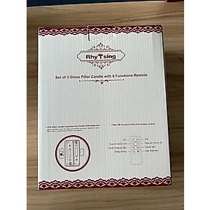 Rhytsing Gray Glass Battery Operated LED Candles with Remote, Flameless Candle Gift Set, Warm White Light - Include 6 Batteries