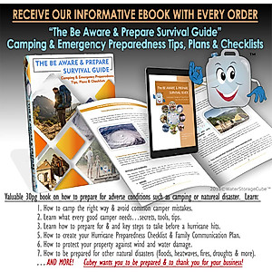 WaterStorageCube Premium Collapsible Water Container Bag, BPA Free Food Grade Clear Plastic Storage Jug for Camping Hiking Backpack Emergency, No-Leak Freezable Foldable Water Bottle