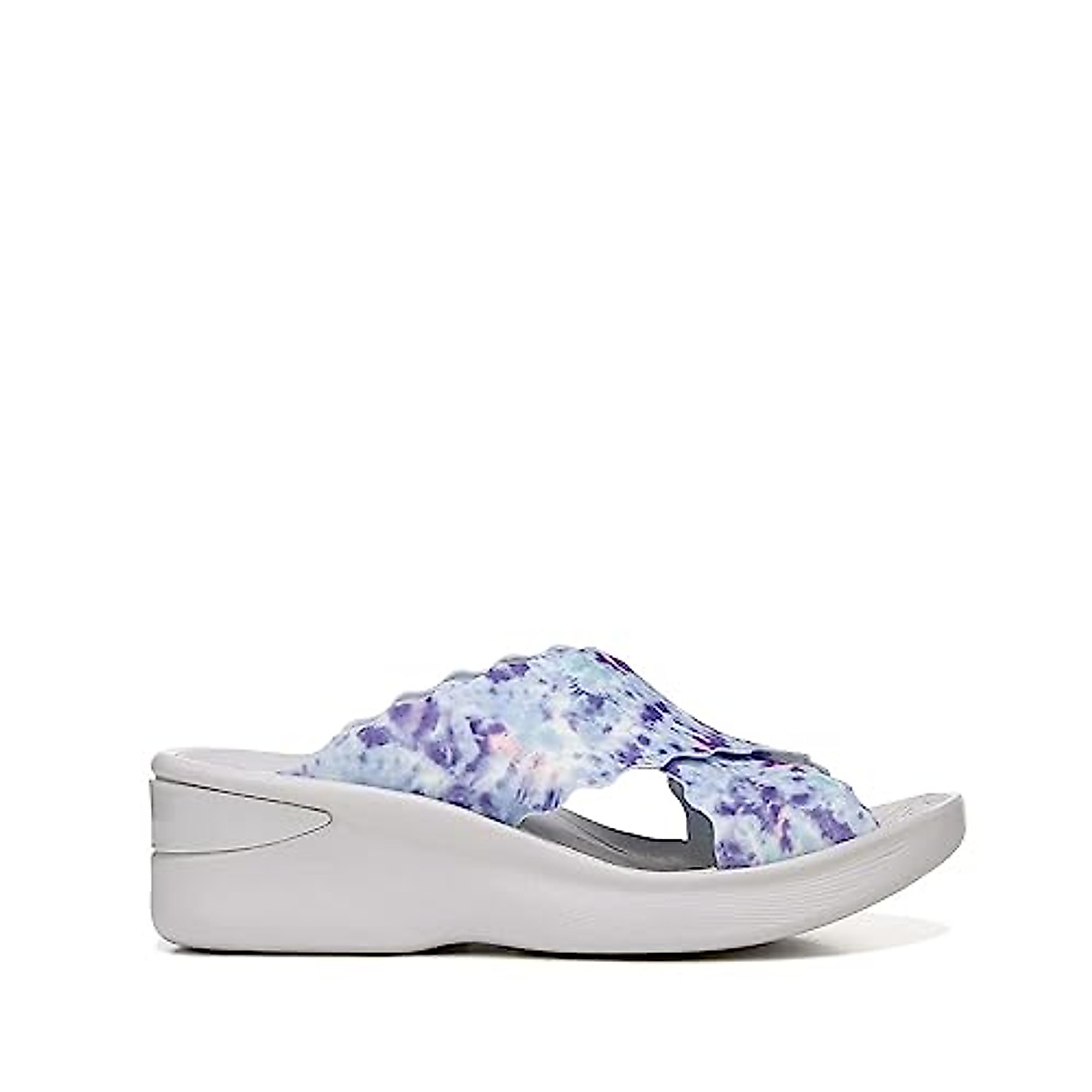 BZees Womens Sahara Slide Sandal Blue Tie Dye Fabric 7.5 M