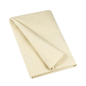 HOTGODEN Medium Weight 100% Cotton Muslin Fabric: 63 inch x 2,5,10 Yards Unbleached Muslin Linen Fabric Material for Sewing Material Apparel Cloth