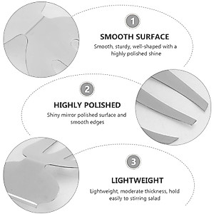 Luxshiny Salad Spoons 1pc Wooden Salad Hands Pasta Salad Server Hands Salad Hands Stainless Steel Salad Hands for Serving Pooper Scooper Metal Tools Mixers Kitchen Tool Manual Set