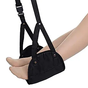 Airplane Footrest (Travel Comfortably) - Portable Travel Foot Hammock for Flight Bus Train Office Home Desk Foot Hammock- Perfect Airplane Travel Accessories