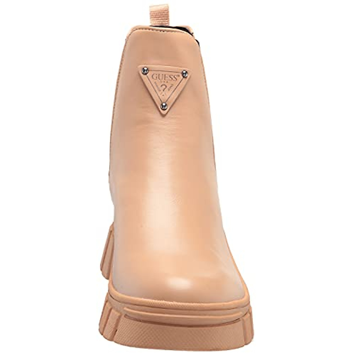 GUESS Women's HESTIA Combat Boot, Nude, 7.5