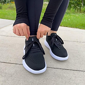 Pillow Slides Dream Steps | Orthopaedic Sneakers for Women | Ergonomically Designed | Plantar Fasciitis | Foot Pain Relief | Arch Support Black