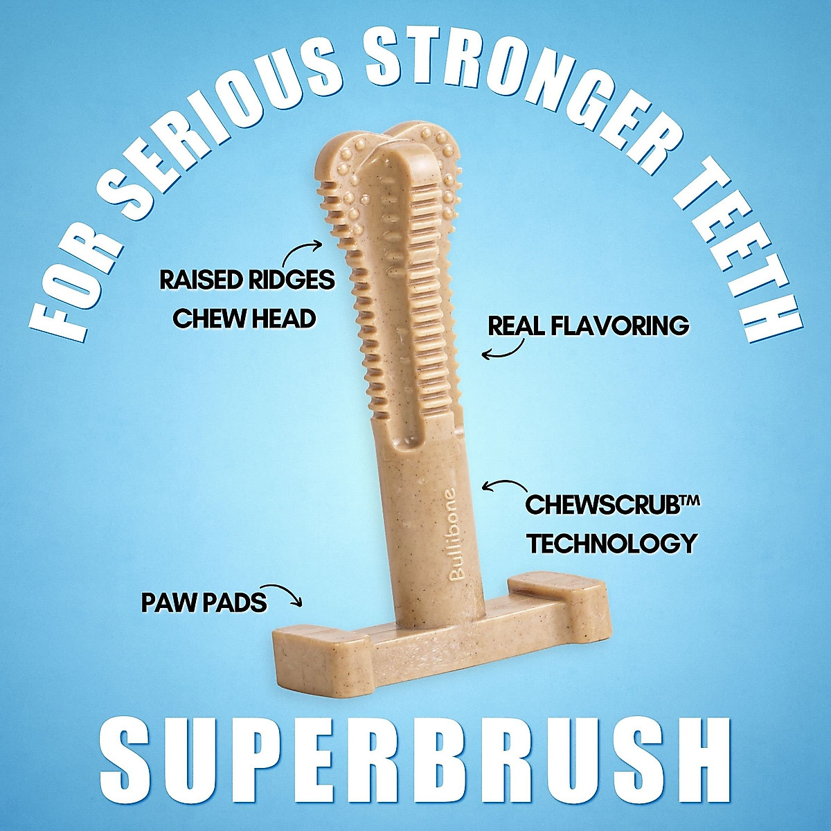 Bullibone Small SuperBrush Bundle - Three Delicious Flavors Apple/Cinnamon Pink Peppermint Super Greens