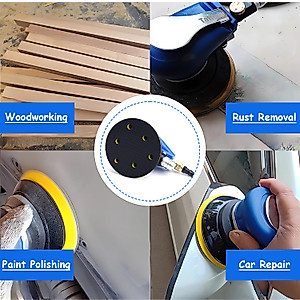 ZHONG AN 5" Professional Orbital Sander, Dual Action Palm Sander for Auto Body Work, Hook and Loop Vacuum System