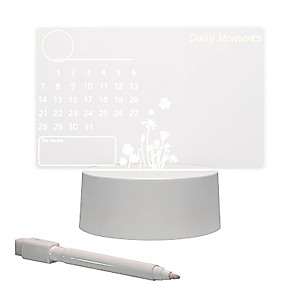 PONPRNGY Note Lamp Write On - Acrylic Dry Erase Board with Light, Creative Night Light with Message Board, LED Acrylic Memo Board with Pen, LED Letter Message Board for Office School Home (USB/B)