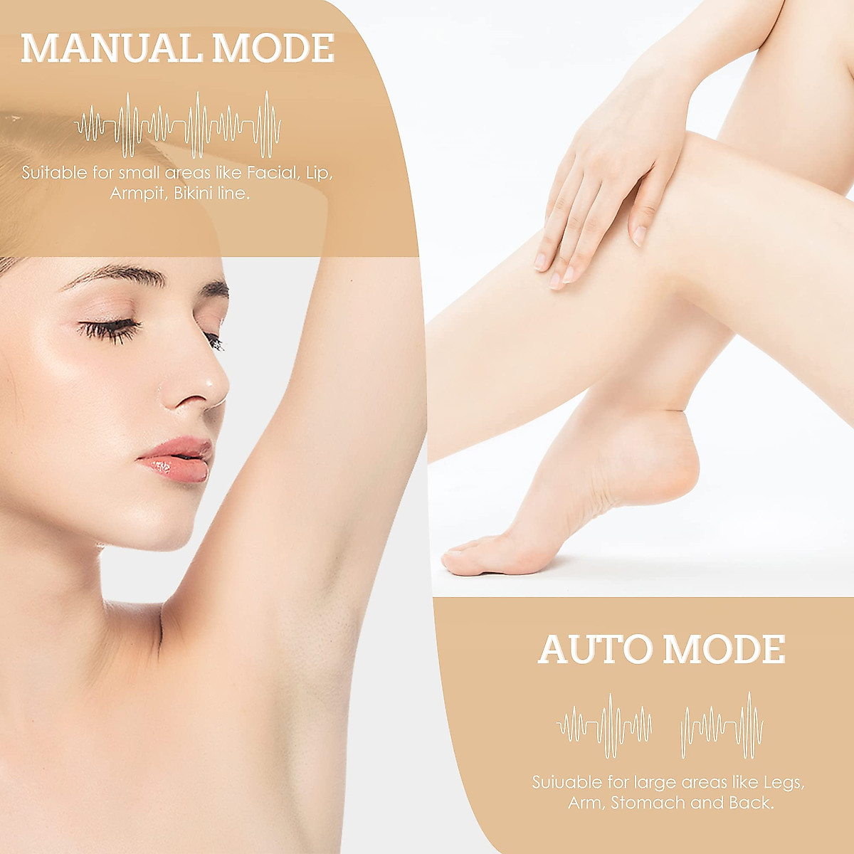 IPL Laser Permanent Hair Removal Device for Women and Men, Painless Best Hair Remover Whole Body Facial Armpits Back Legs Arms Face Bikini Line, 999,999 Flashes, Corded at-Home