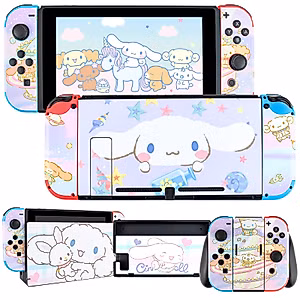 DLseego Switch Skin Sticker Pretty Pattern Full Wrap Skin Protective Film Sticker Design for Switch-Purple