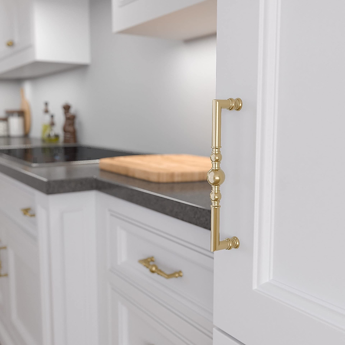 Richelieu Hardware BP8789192CHBRZ Firenze Collection 7 9/16-inch (192 mm) Center-to-Center Champagne Bronze Traditional Round Cabinet and Drawer Pull Handle for Kitchen, Bathroom, and Furniture