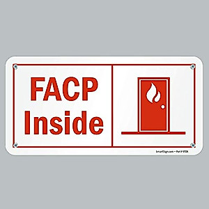 SmartSign - S-9947-PL-05x10 "FACP Inside" Sign | 5" x 10" Plastic