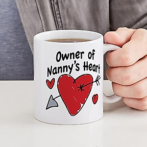 CafePress OWNER OF NANNY's HEART Mug Ceramic Coffee Mug, Tea Cup 11 oz