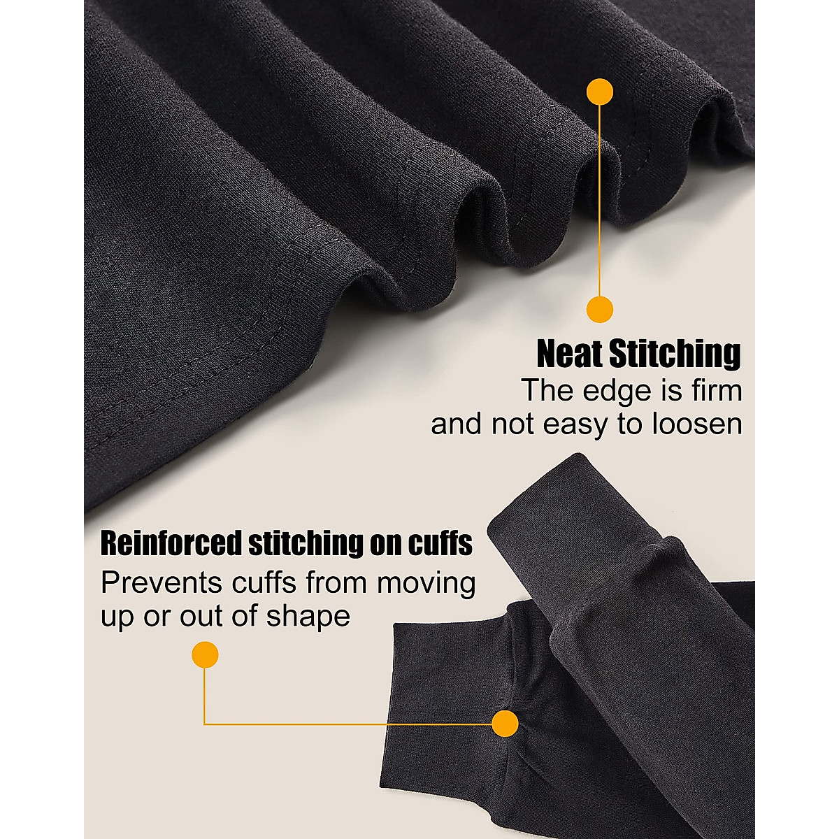 Jecery 4 Set Thermal Underwear for Men Soft Long Underwear Cotton Warm Men's Thermal Underwear Bottoms and Tops for Winter(Black Gray, 3X-Large)