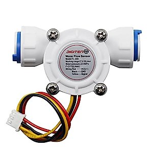 DIGITEN G3/8 Inch Quick Connect Water Flow Sensor Switch Flowmeter Counter 0.3-10L/min