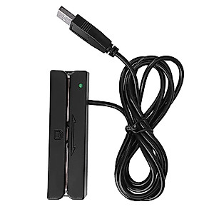 Ejoyous Magnetic Stripe Credit Card, USB 3 Tracks Hi Co Credit Card Reader Swiper Magstripe Swipe Card MSR90 for Point of Sale (POS), Access Control, ID Verify