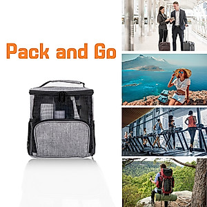 OUTLET Toiletry Bag for Women, Portable Hanging Organizer for Girl Boy, Water-resistant Travel Makeup Bag for Cosmetic, Shampoo, Conditioner, Travel Accessories, Shaving Tools, Toiletries, Gray