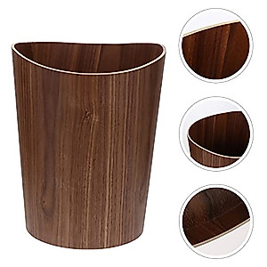 DOITOOL Bamboo Waste Basket Wooden Waste Bin Wastebasket Rustic Garbage Container Box for Home Office Farmhouse Living Room Bathroom Rubbish Litter Can 30x23cm Home Wastebasket