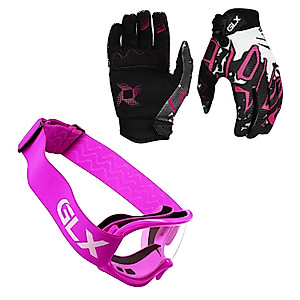 GLX GX623 DOT Kids Youth ATV Off-Road Dirt Bike Motocross MX Motorcycle Full Face Helmet Combo Gloves Goggles for Boys & Girls (Graffiti, X-Large)