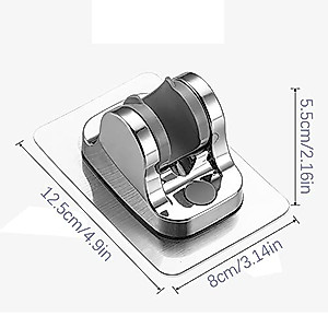 Large Wall Mount Strong Adhesive Waterproof Handheld Shower Holder Shower Head Holder for RV Shower Kids Shower Bathroom Shower Bathroom Organizer (As Shows, One Size)