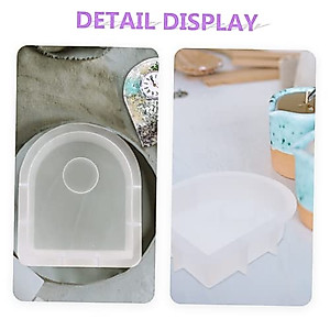 Operitacx 4pcs Clock Ornaments Resin Craft Molds DIY Clock Molds Large Tray Molds Jewelry Tray Large Silicone Molds Silicone Molds for Candles DIY Mold Kit DIY Silicone Mold Clock DIY Molds