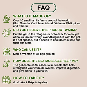 TrueSeaMoss Wildcrafted Irish Sea Moss Gel - Made with Dried Seaweed & Fresh Sea Vegetables, Seamoss - Made in USA (Blue Spirulina and Raspberry, Pack of 1)