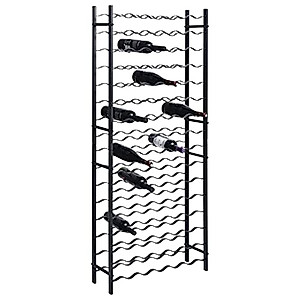 Matalde 16 Tiers Iron Wine Rack Holds 95 Bottles Freestanding Floor Bar Storage and Display Rack Storage Rack for Kitchen, Bar, Pantry, Wine Cellar