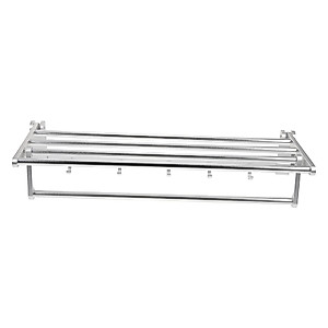 PRETYZOOM Bathroom Towel Mounted Shelves Bathroom Shelf with Bar Towel Rail Folding Towel Rack Towel Rod Kitchen Towel Shelves Bathtub Shelf Hanging Space Aluminum Hanger