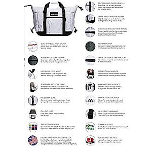 NorChill Soft Coolers 24 Can Insulated Marine Boatbag Soft Sided Cooler, White