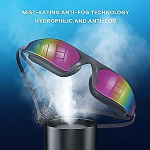 Nabevin Unisex-Adult Swim Goggles Full Protection Vanquisher 2.0 Polarized Anti-fog Anti-ultraviolet